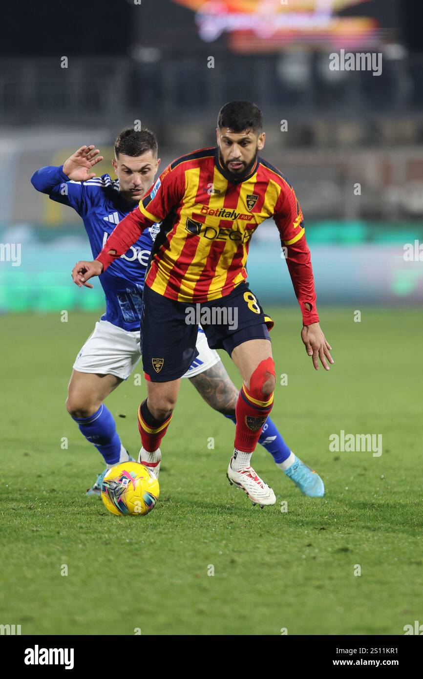 Como, Italia. 30th Dec, 2024. Como's US Lecce's Hamza Rafia Como 1907's ...