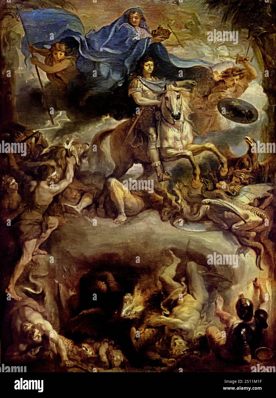 Apotheosis of King Louis XIV 1677 by Charles LE BRUN 1619 - 1690, Paris ...