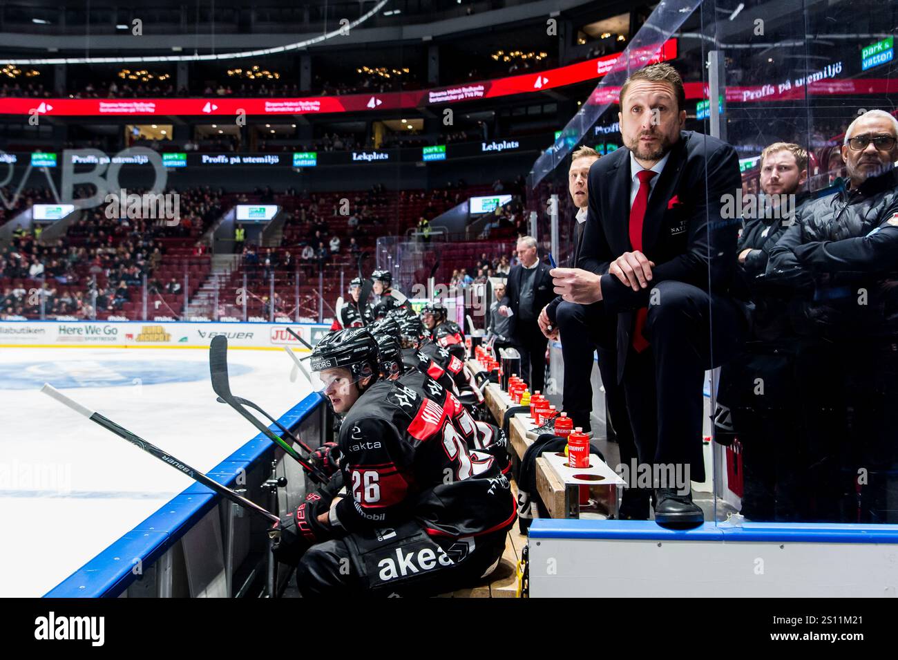 241230 Malmö Redhawks tränare Tomas Kollar under ishockeymatchen i SHL ...