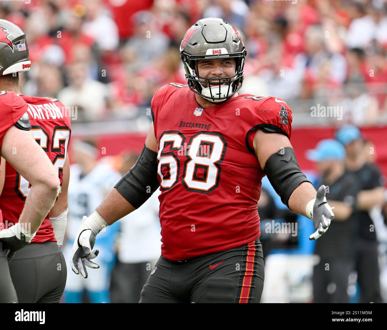 Tampa Bay Buccaneers guard Ben Bredeson (68) during the an NFL football ...