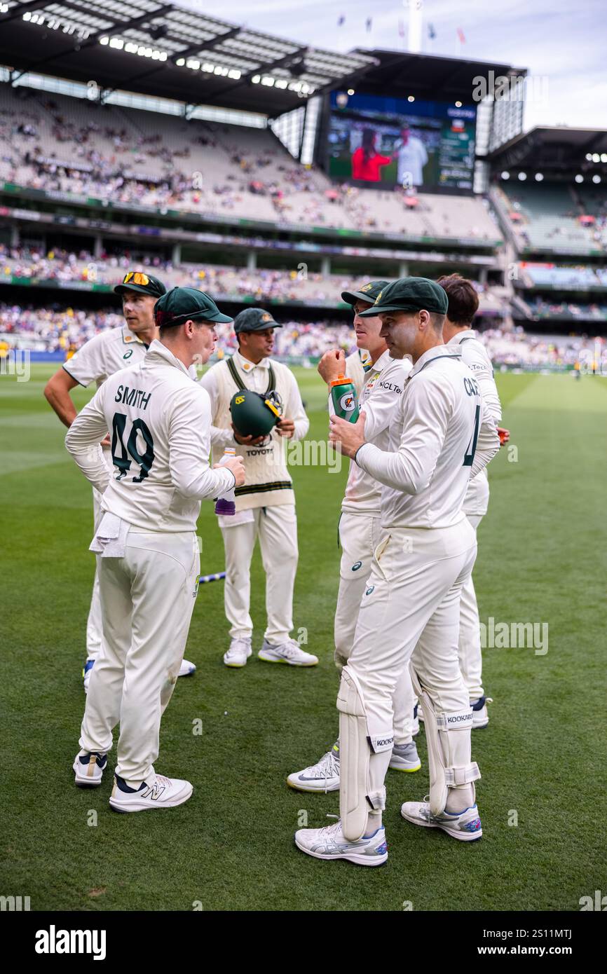 Melbourne, Australia, 30 December, 2024. Team Australia at the end of ...