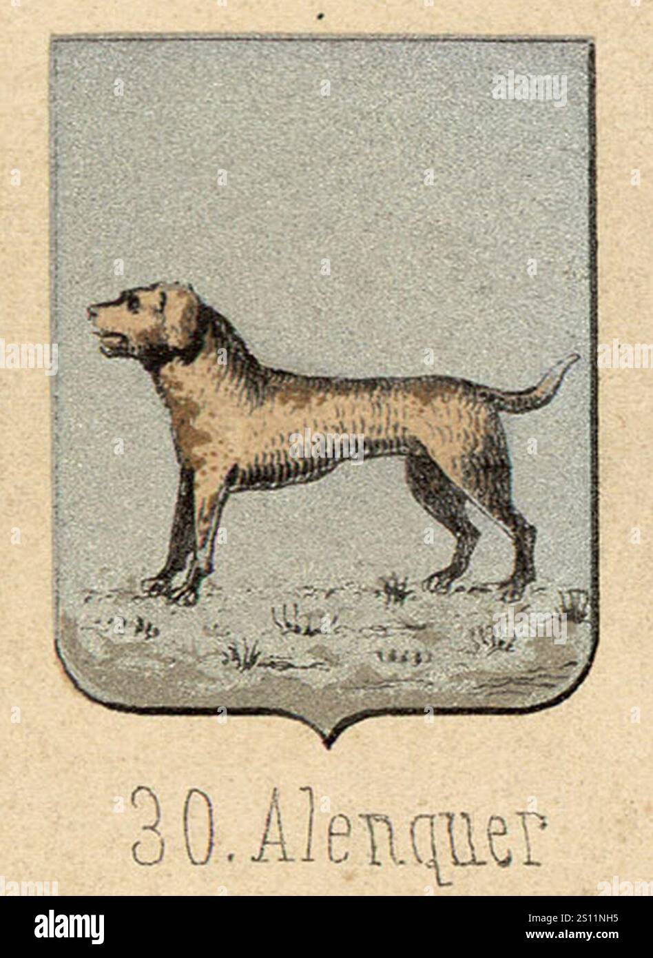 Escudo de Alenquer (Piferrer, 1860 Stock Photo - Alamy