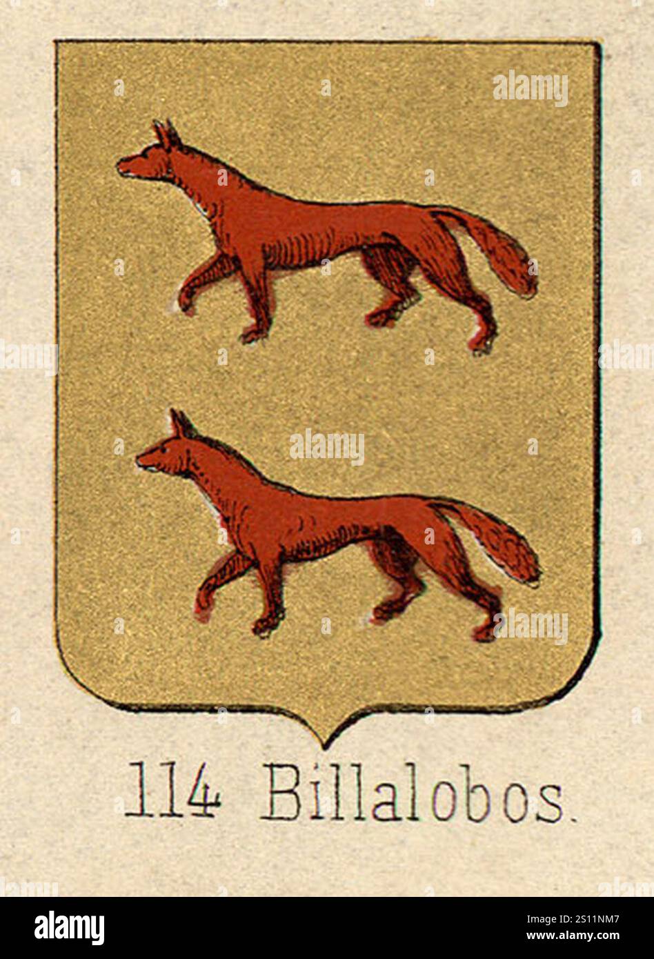 Escudo de Billalobos (Piferrer, 1860 Stock Photo - Alamy
