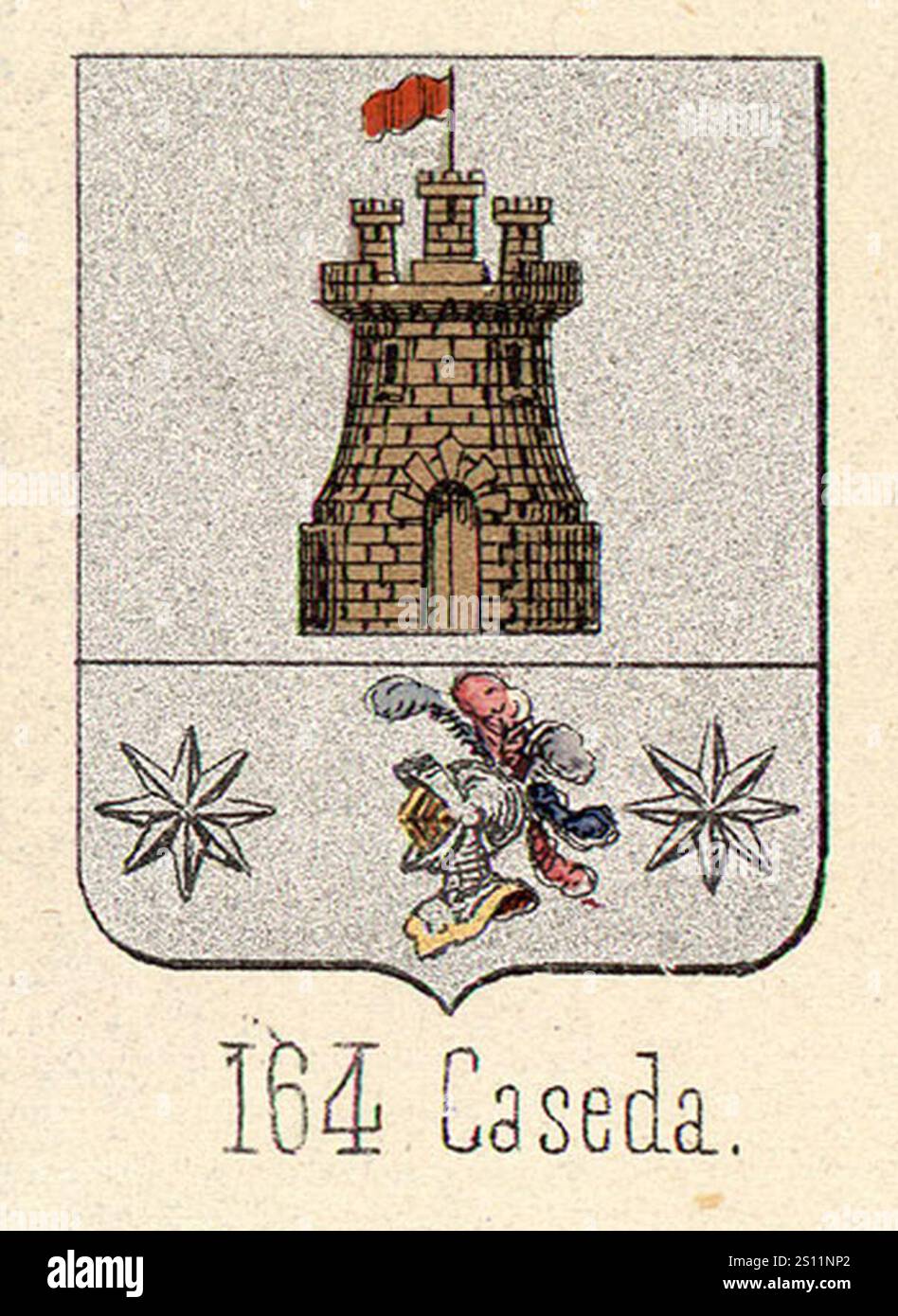 Escudo de Caseda (Piferrer, 1860 Stock Photo - Alamy