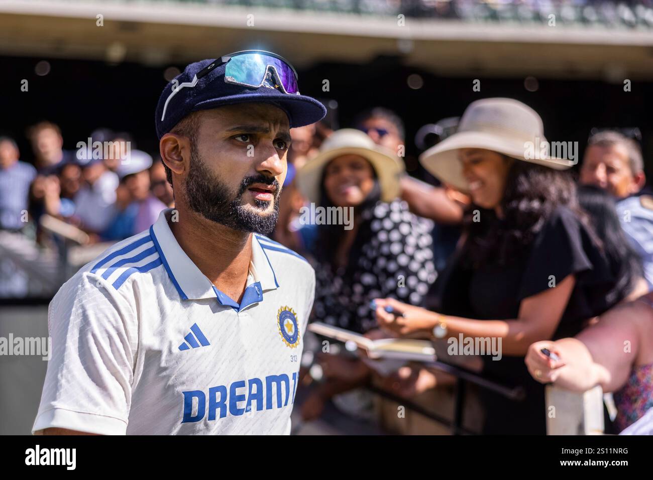MELBOURNE, AUSTRALIA - DECEMBER 30: Akash Deep of India during the warm ...