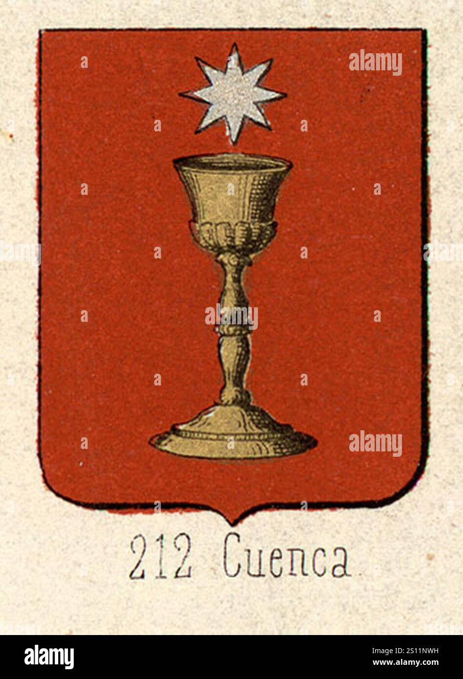Escudo de Cuenca (Piferrer, 1860 Stock Photo - Alamy