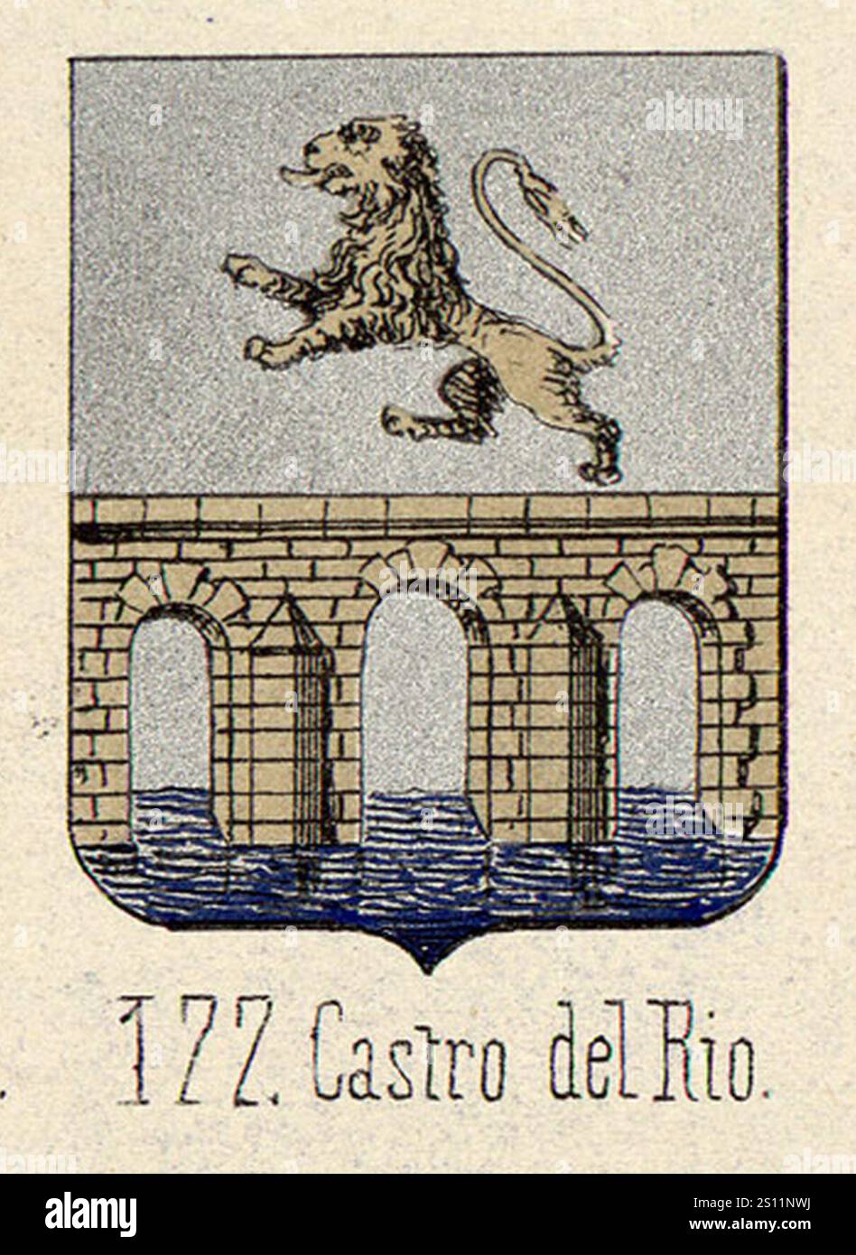 Escudo de Castro del Rio (Piferrer, 1860 Stock Photo - Alamy