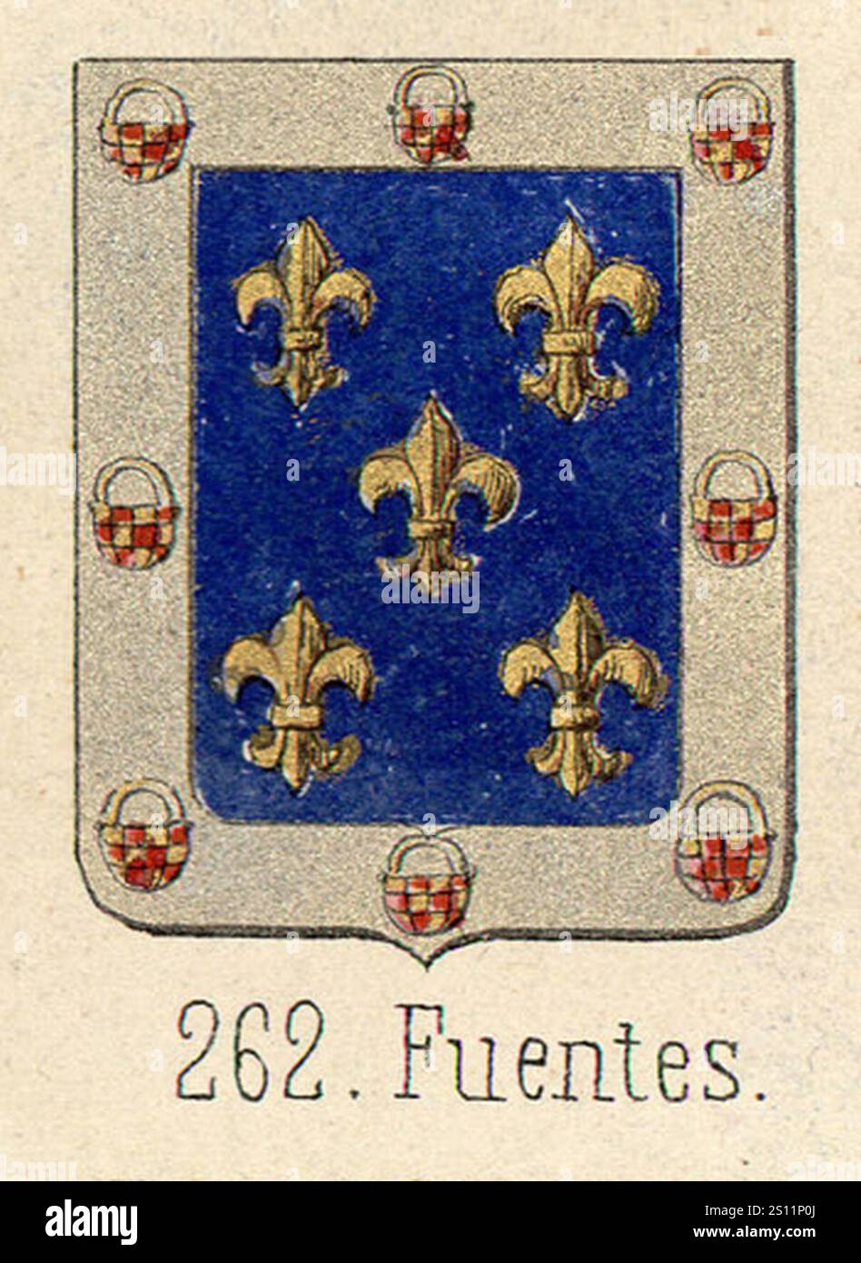 Escudo de Fuentes (Piferrer, 1860 Stock Photo - Alamy