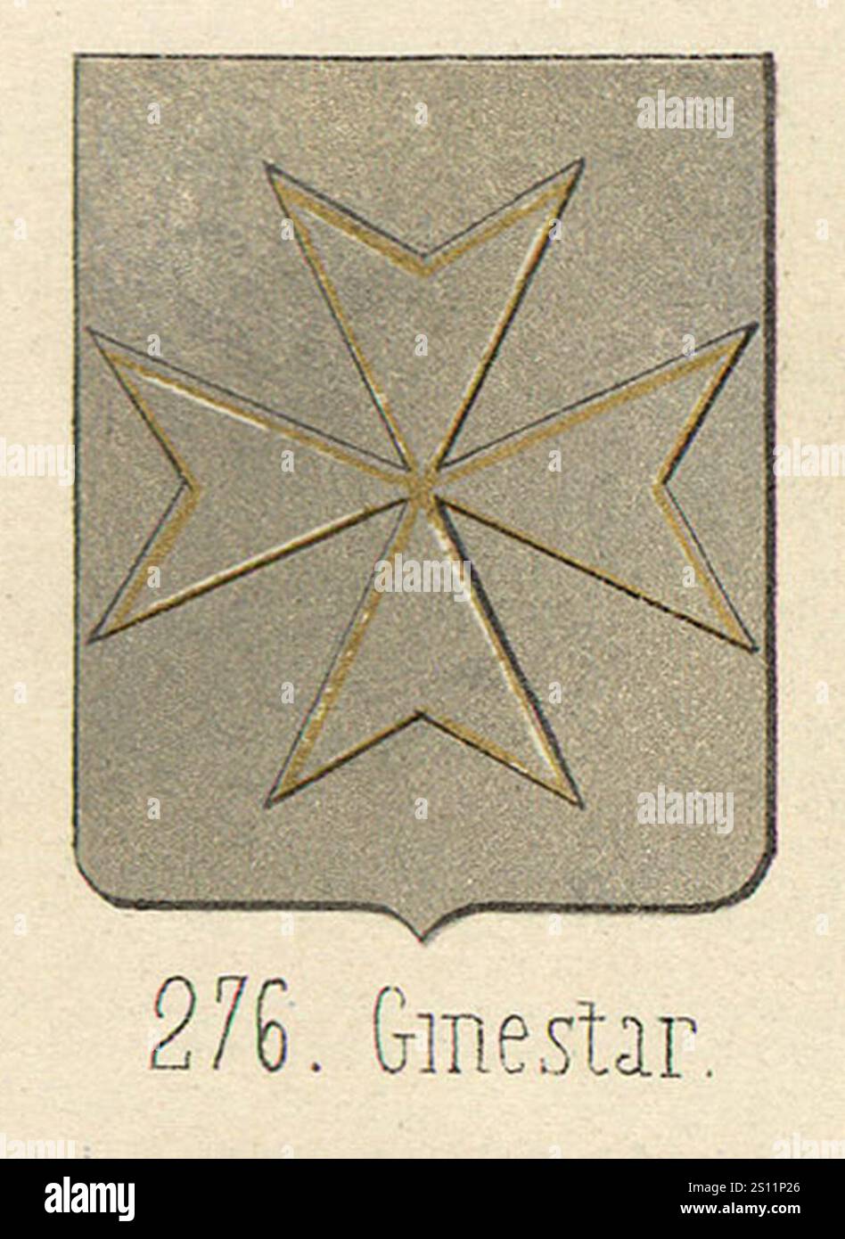 Escudo de Ginestar (Piferrer, 1860 Stock Photo - Alamy
