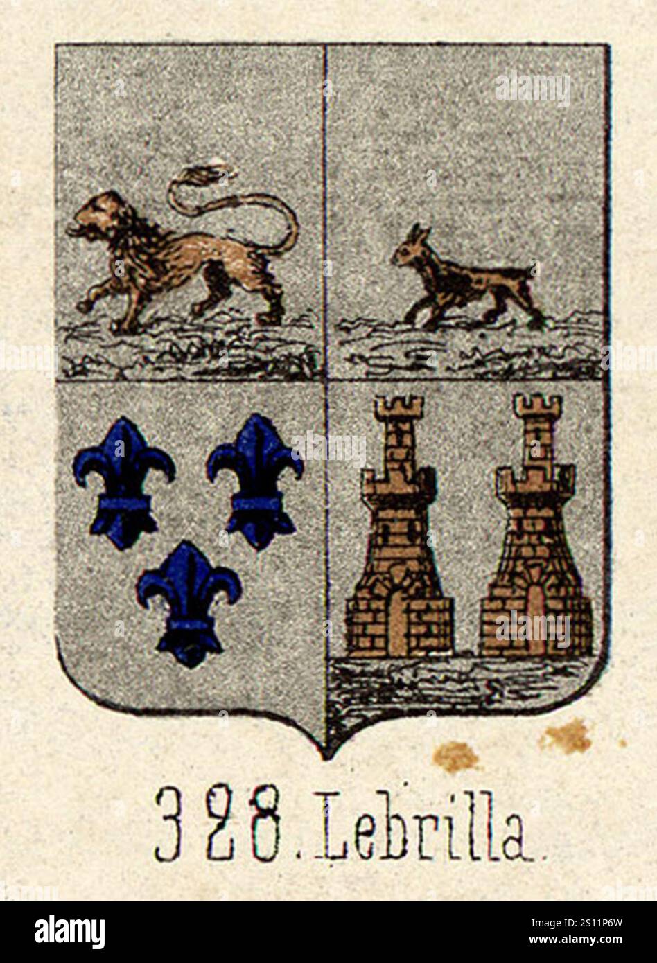 Escudo de Lebrilla (Piferrer, 1860 Stock Photo - Alamy