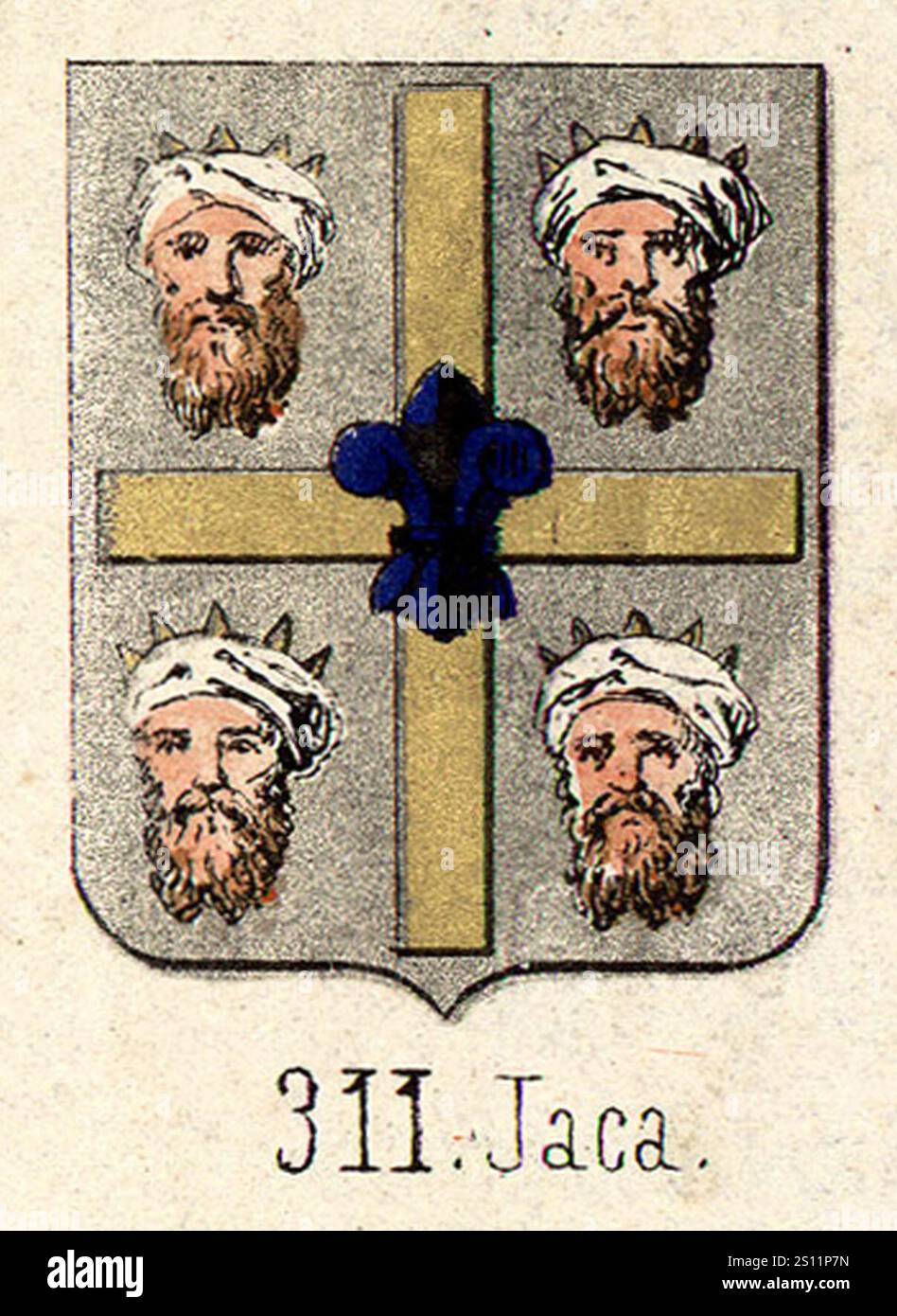 Escudo de Jaca (Piferrer, 1860 Stock Photo - Alamy