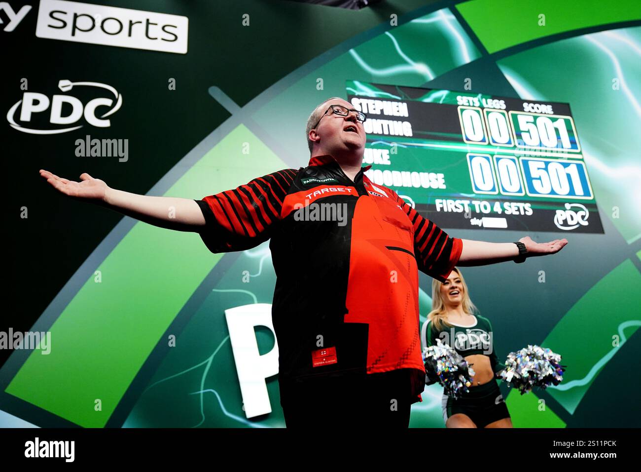 Stephen Bunting ahead of his match against Luke Woodhouse during day ...