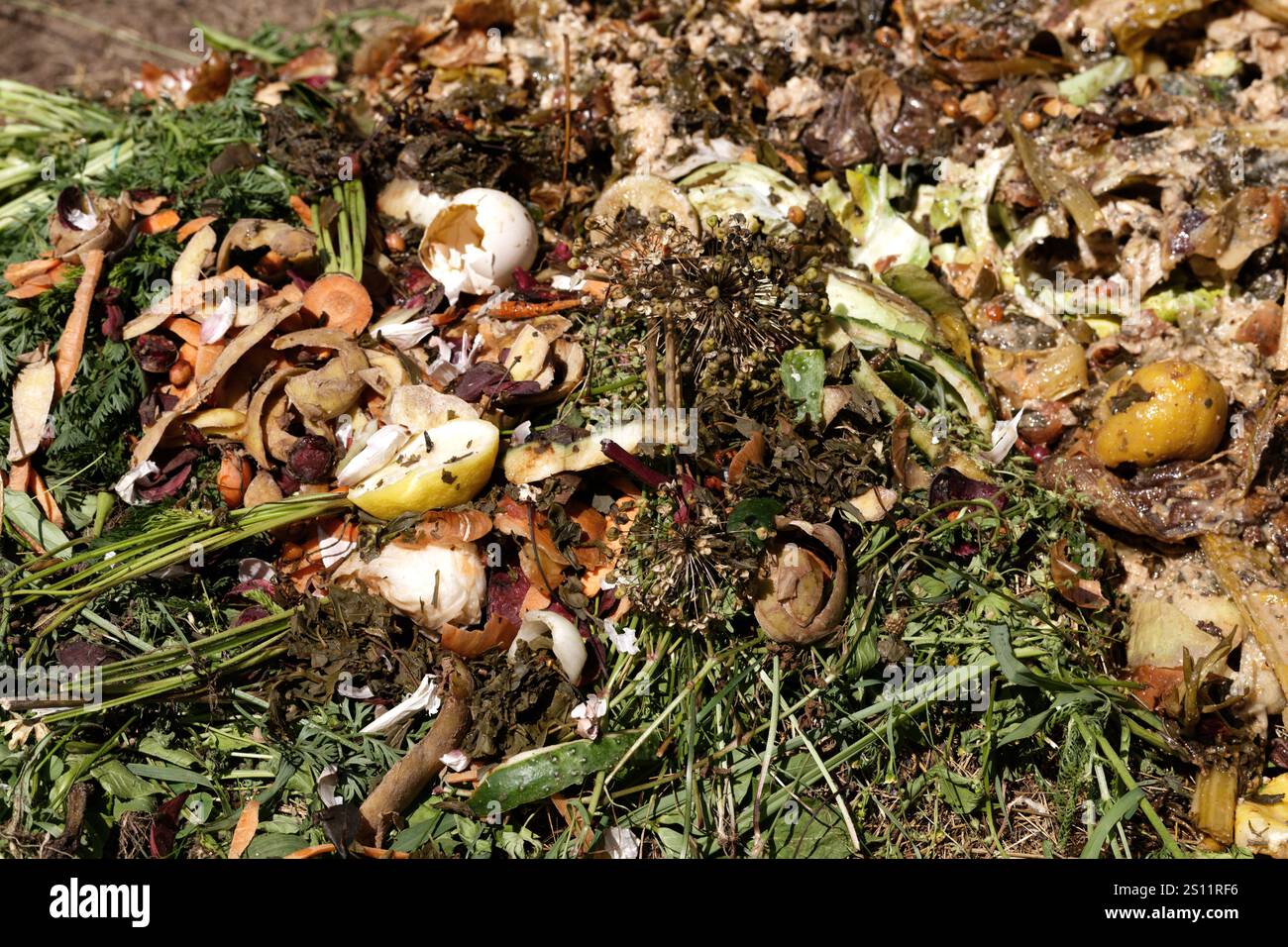 Compost. Compost and composted soil cycle as a composting pile of ...