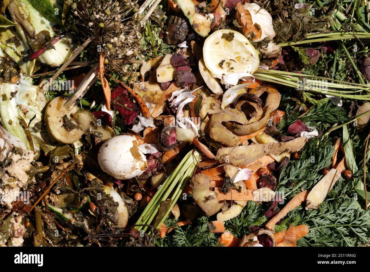 Compost. Compost and composted soil cycle as a composting pile of ...