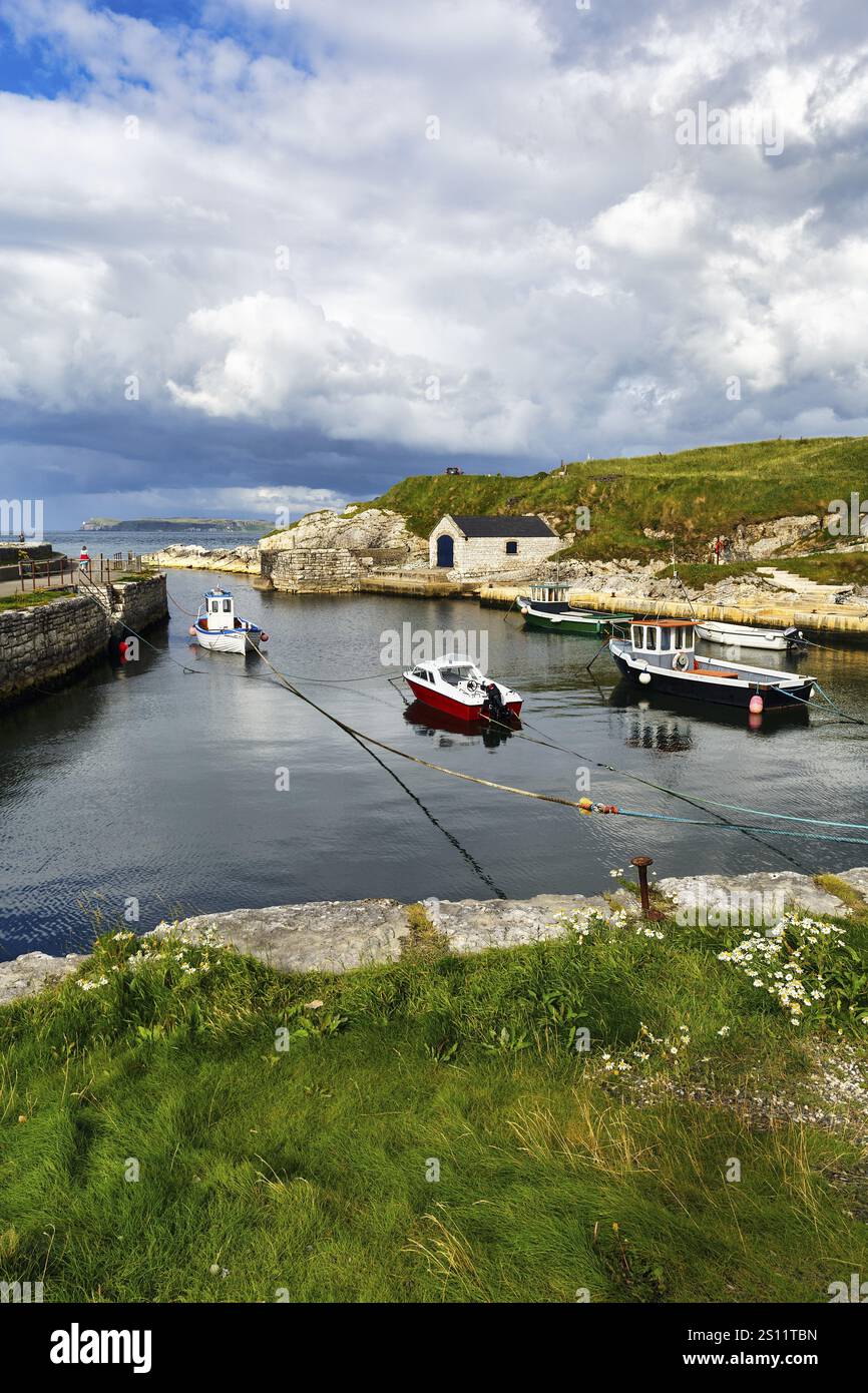Picturesque harbour with fishing boats, film set, film location for ...