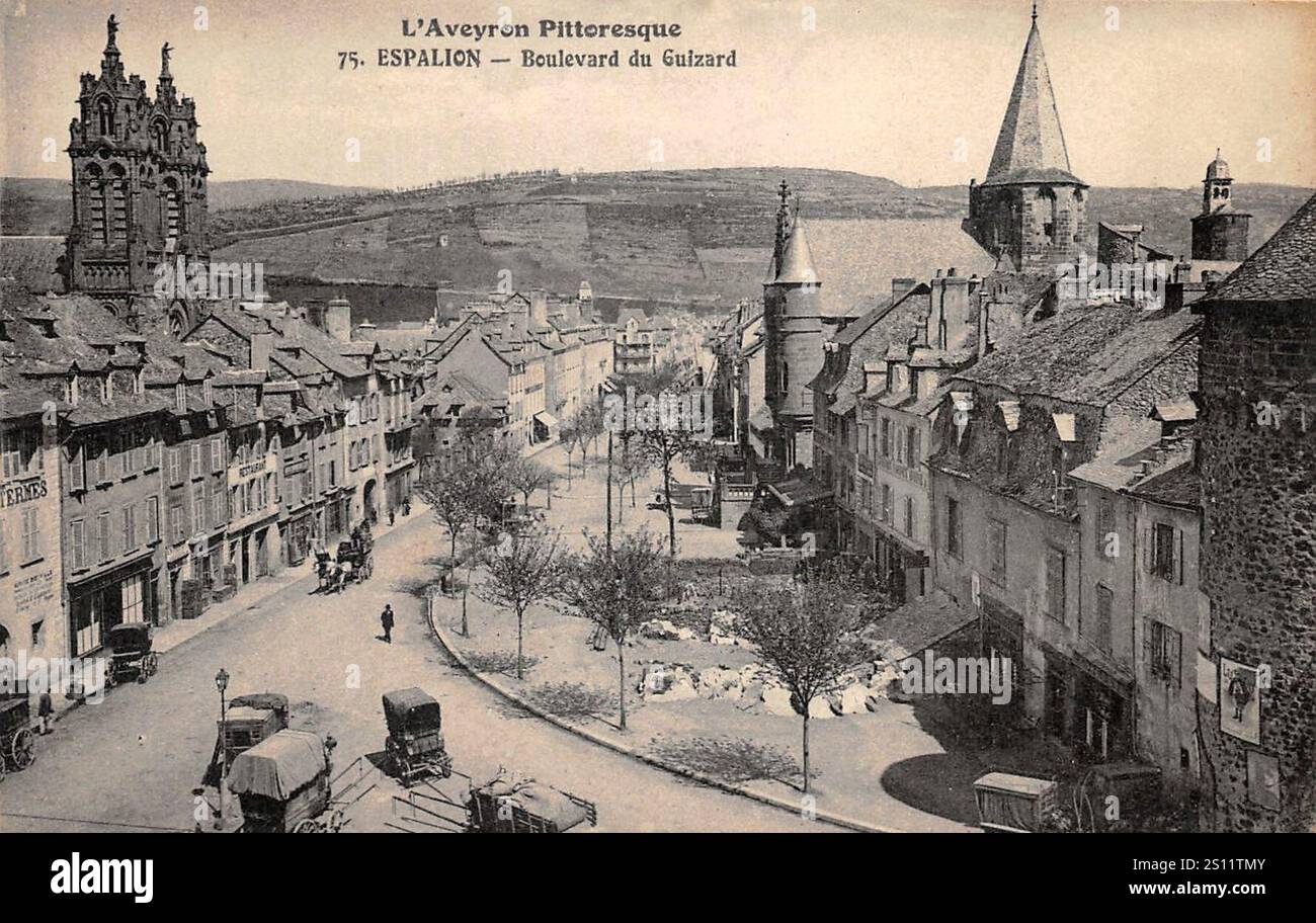 Espalion - Boulevard de Guizard 2 Stock Photo - Alamy