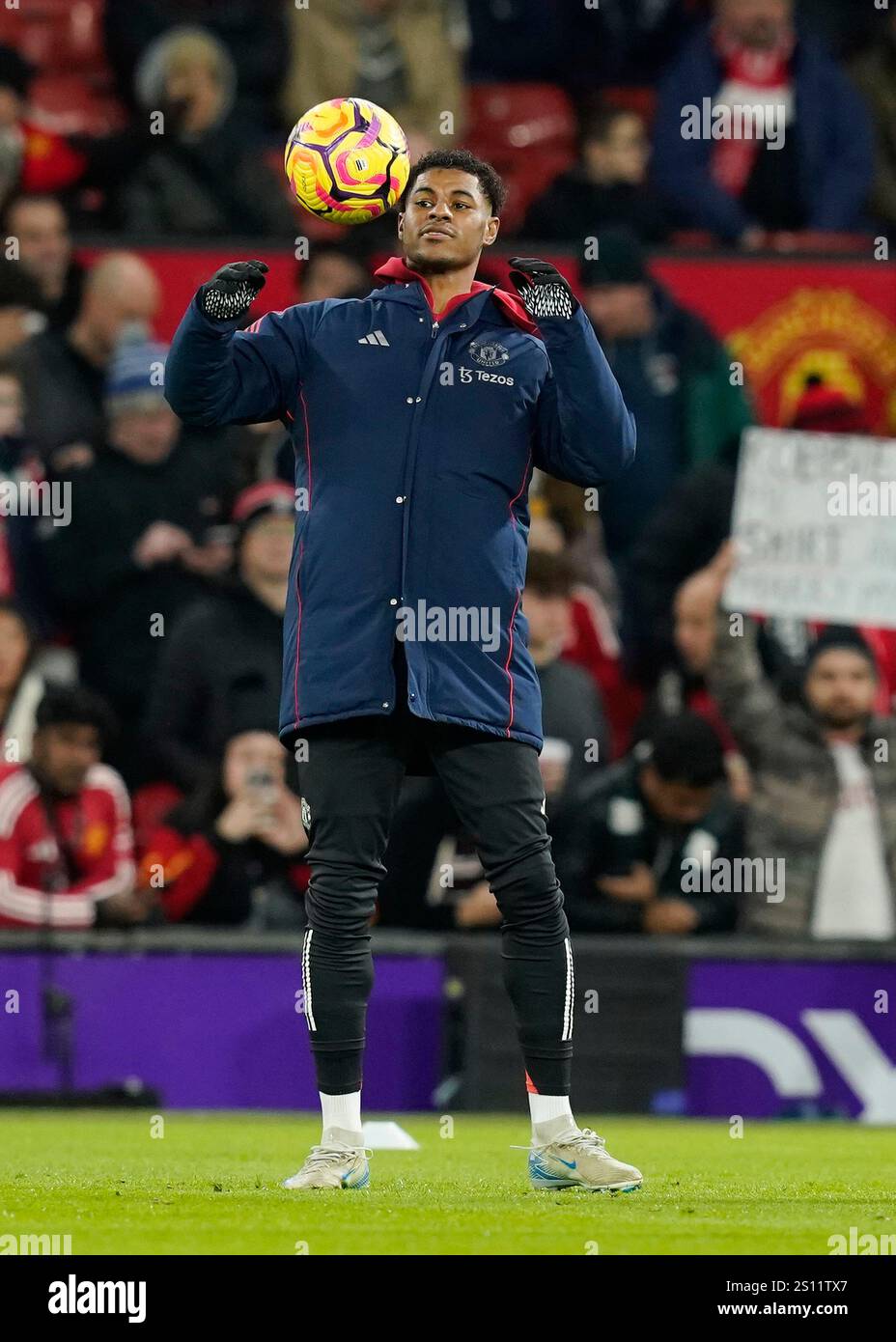 Manchester, England, 30th December 2024. Marcus Rashford of Manchester ...