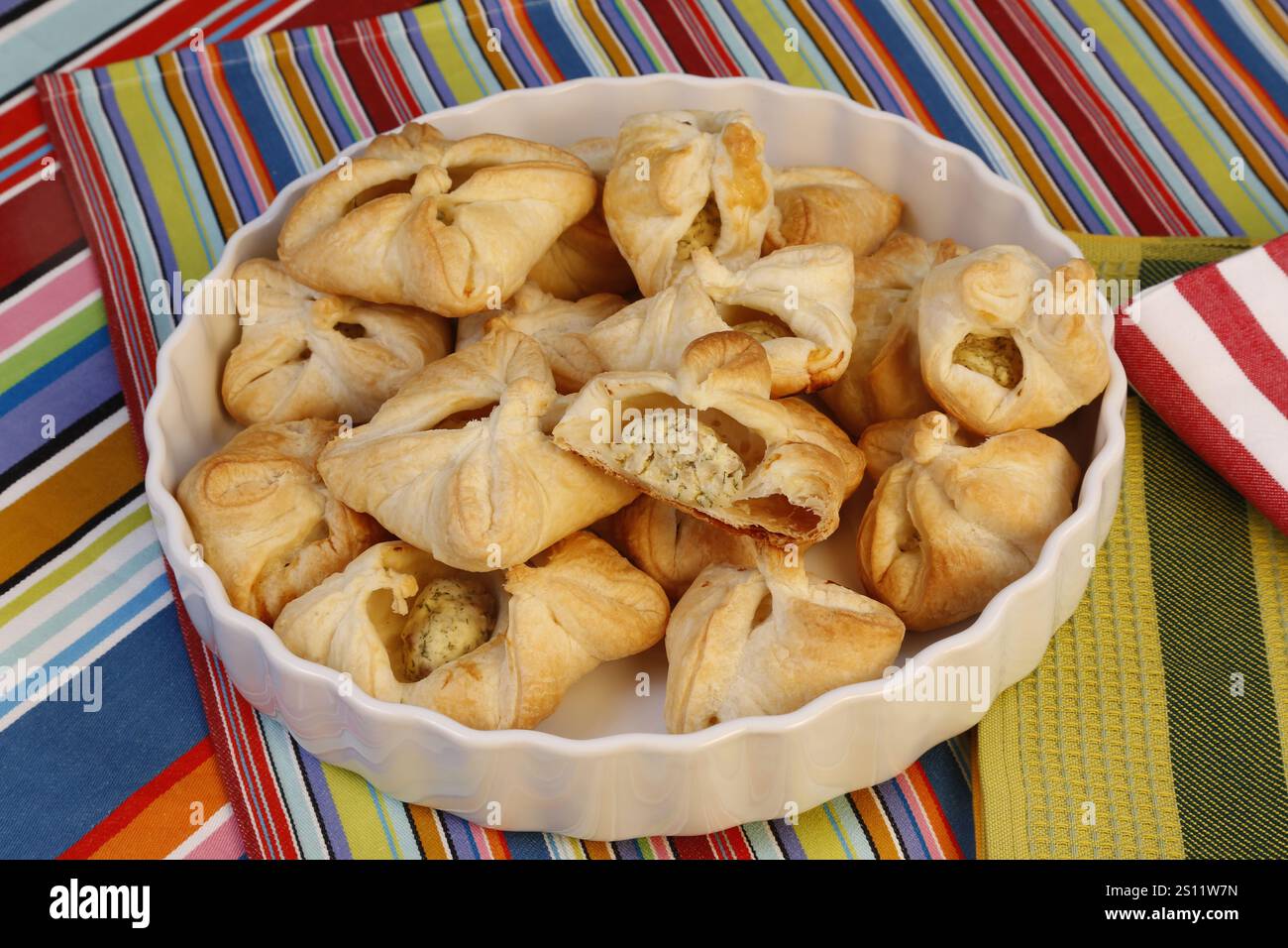 Southern German cuisine, trout cream in puff pastry, starter, fish dish, baked, from the oven ...