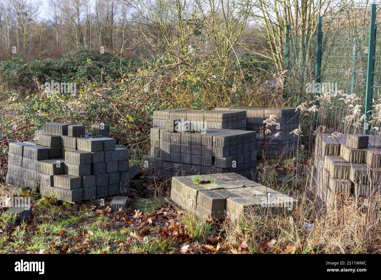 Pile bricks dry leaves hi-res stock photography and images - Alamy