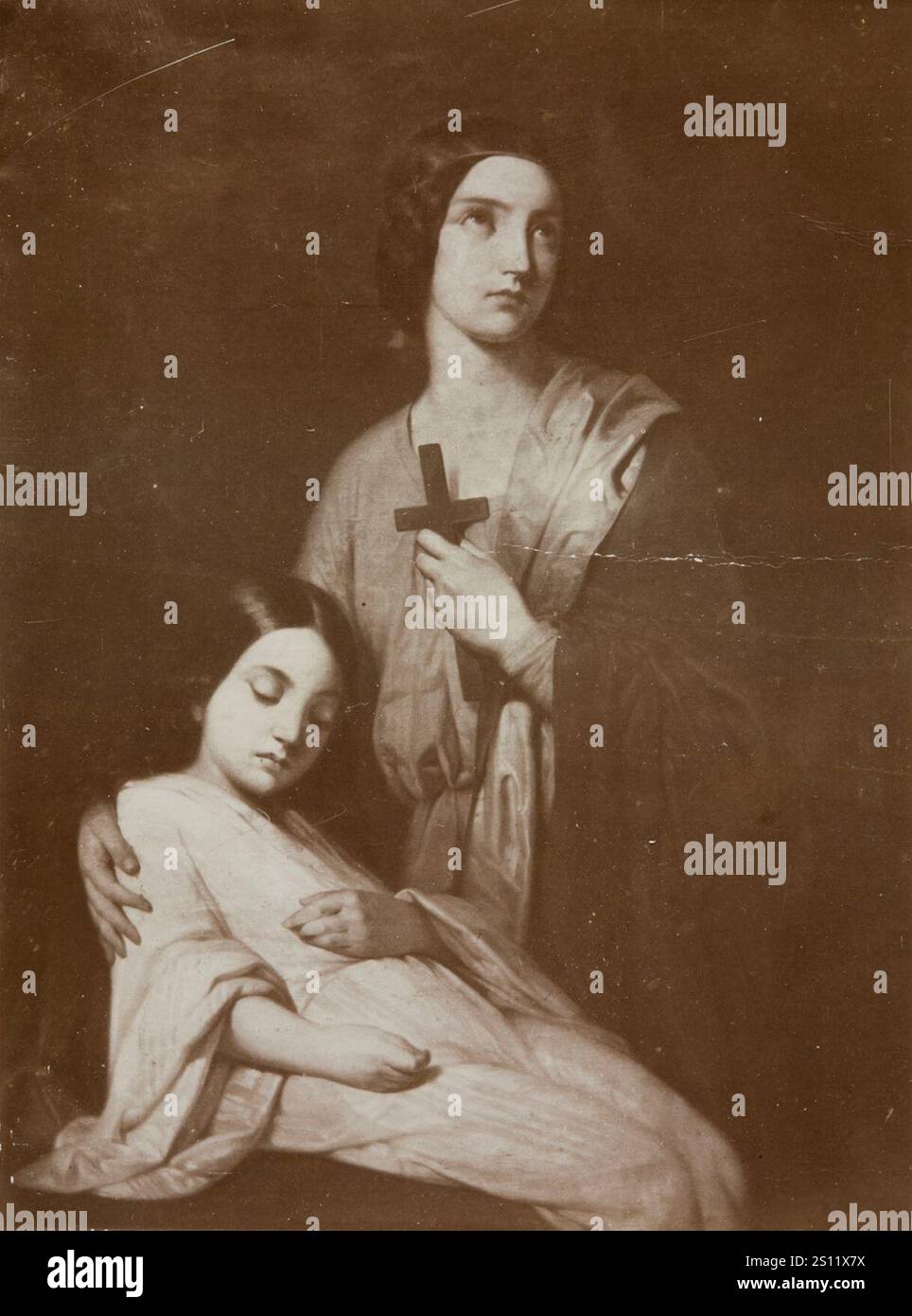 Esquivel, Antonio María (Una niña expirando en los brazos de la Fe ...