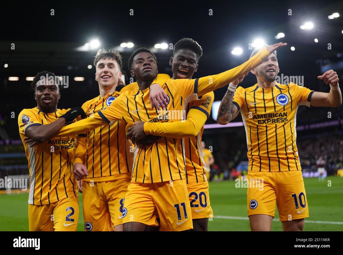 Brighton and Hove Albion Simon Adingra celebrates scoring their side's ...