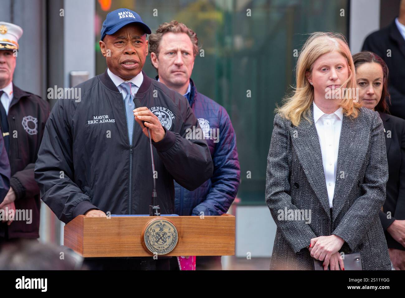 New York City Police Commissioner Jessica Tisch, with New York Mayor ...