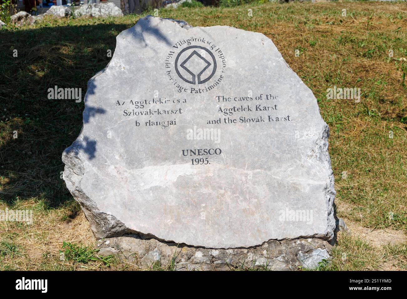 UNESCO designation at Jaskyna Domica, entrance to the Domica showcave ...