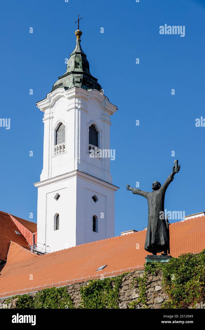 King Géza I of Hungary sculpture at the chateau, Vac, Hungary Stock ...