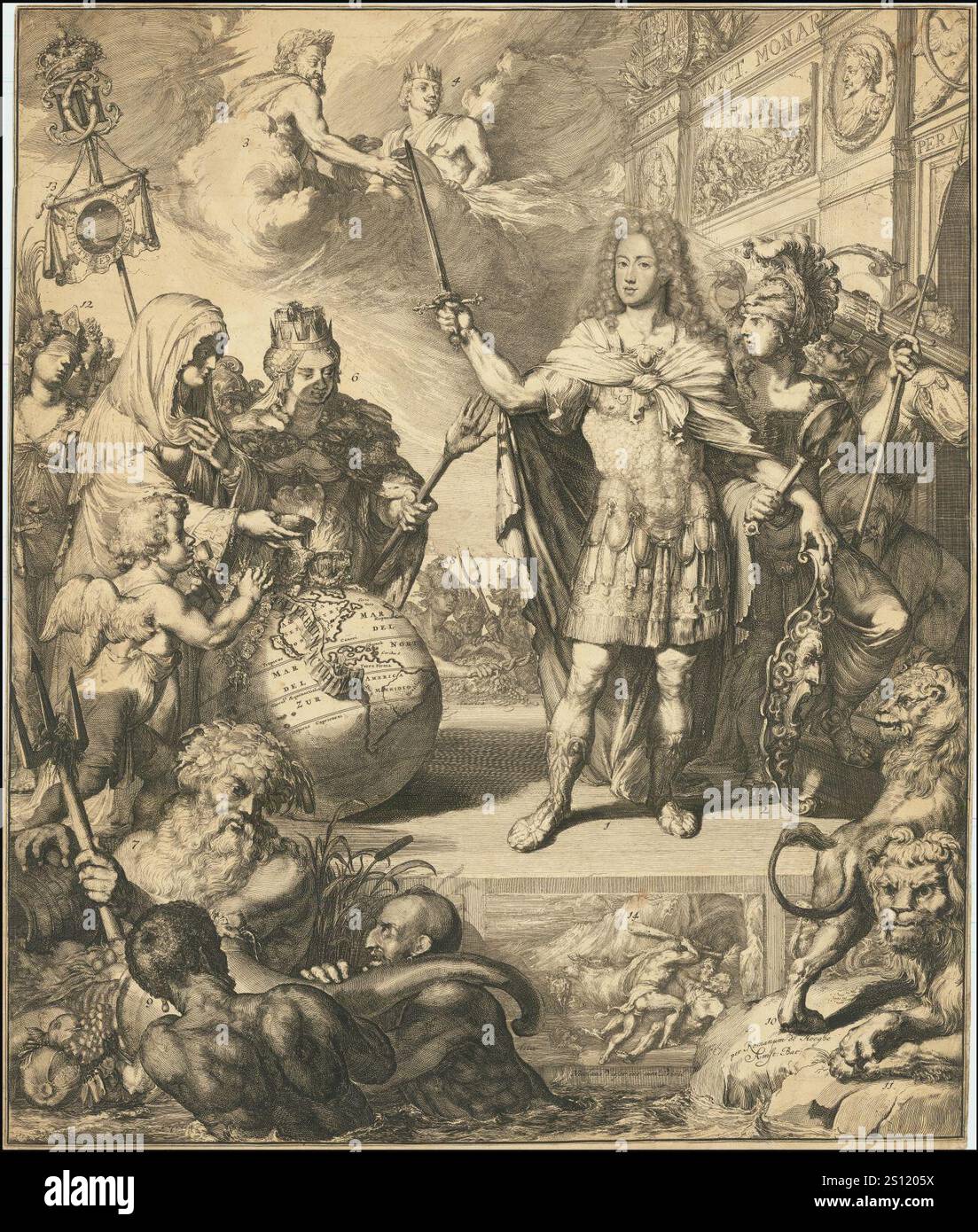 Etching of Charles VI, Holy Roman Emperor Stock Photo - Alamy