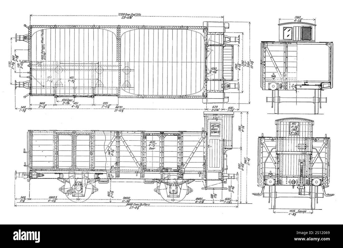 ETAT wagon tombereau 1916 plan d'encombrement Stock Photo - Alamy