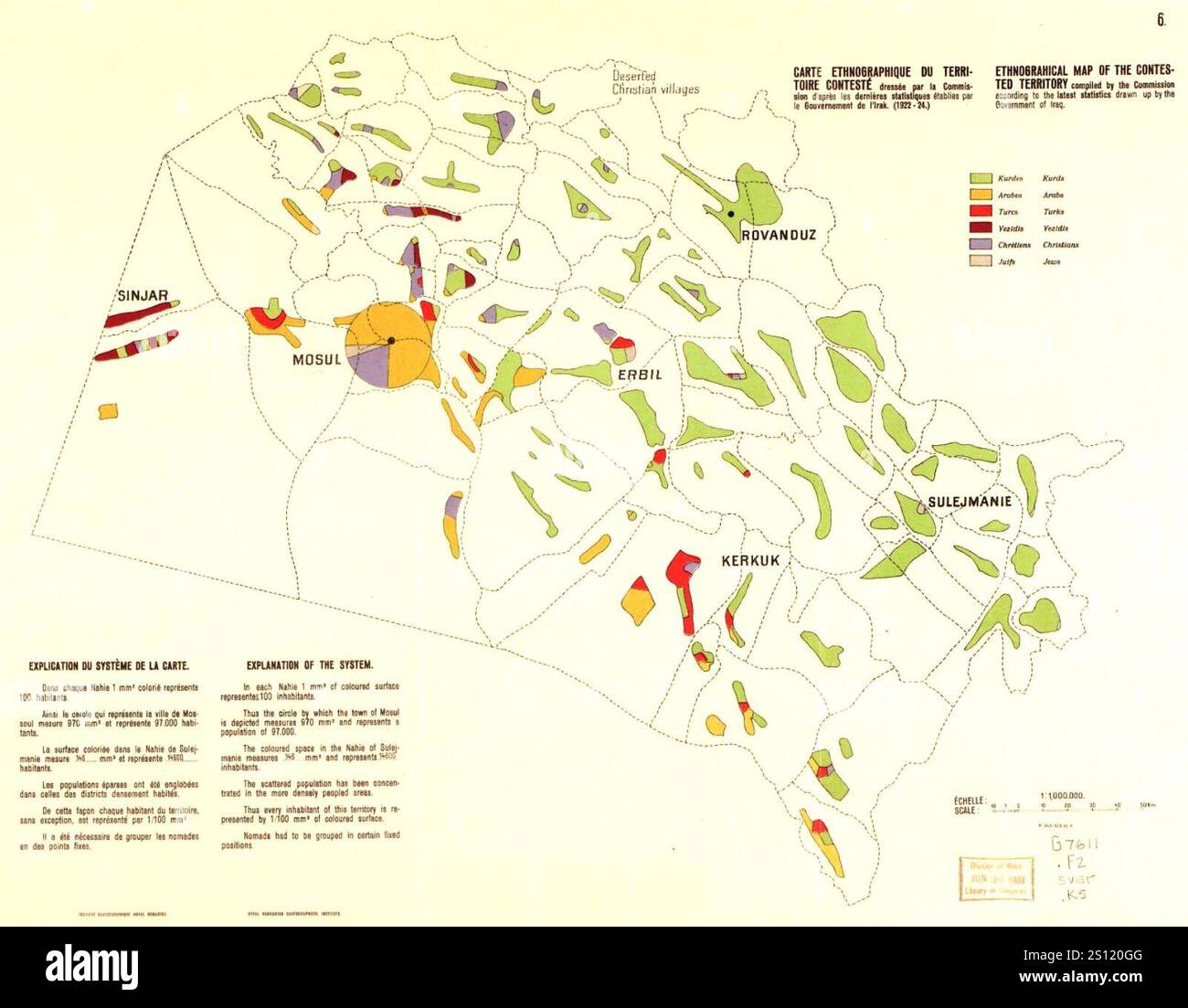 Ethnographical Map of the contested territory (1922-1924) (Mosul ...