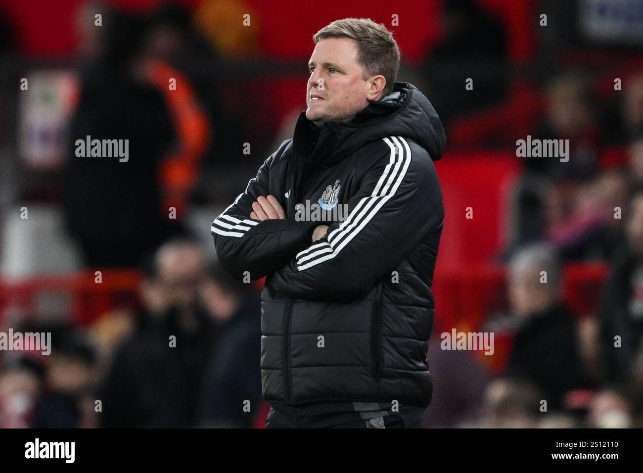 Manchester, UK. 30th Dec, 2024. Eddie Howe manager of Newcastle United ...
