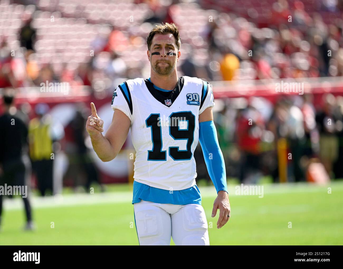 Carolina Panthers wide receiver Adam Thielen (19) prior to an NFL ...