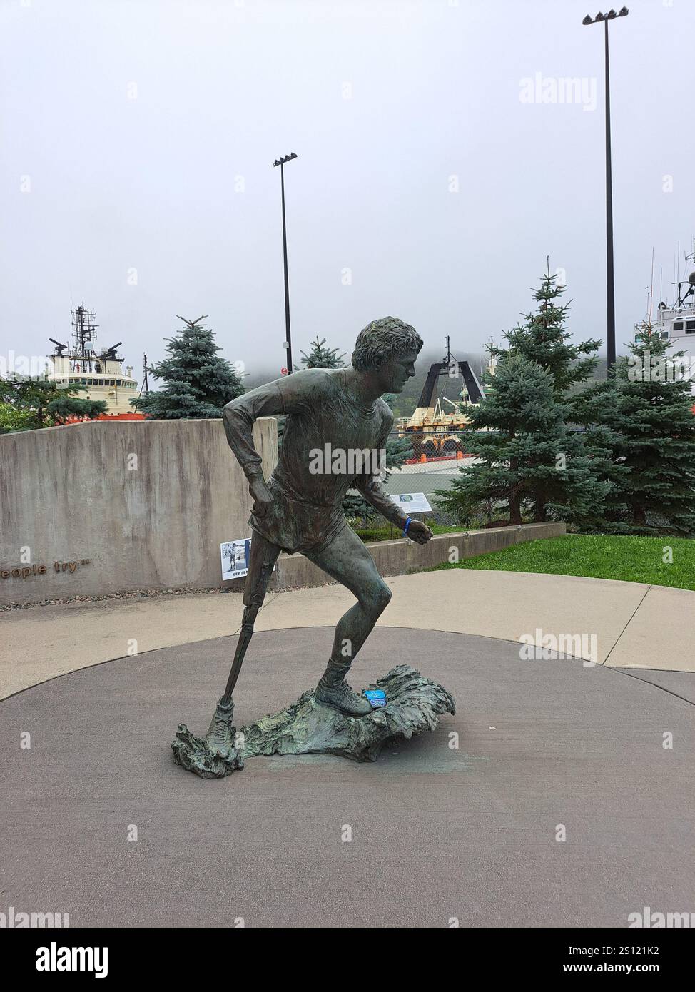 Terry Fox statue in St. John's, Newfoundland & Labrador, Canada Stock ...