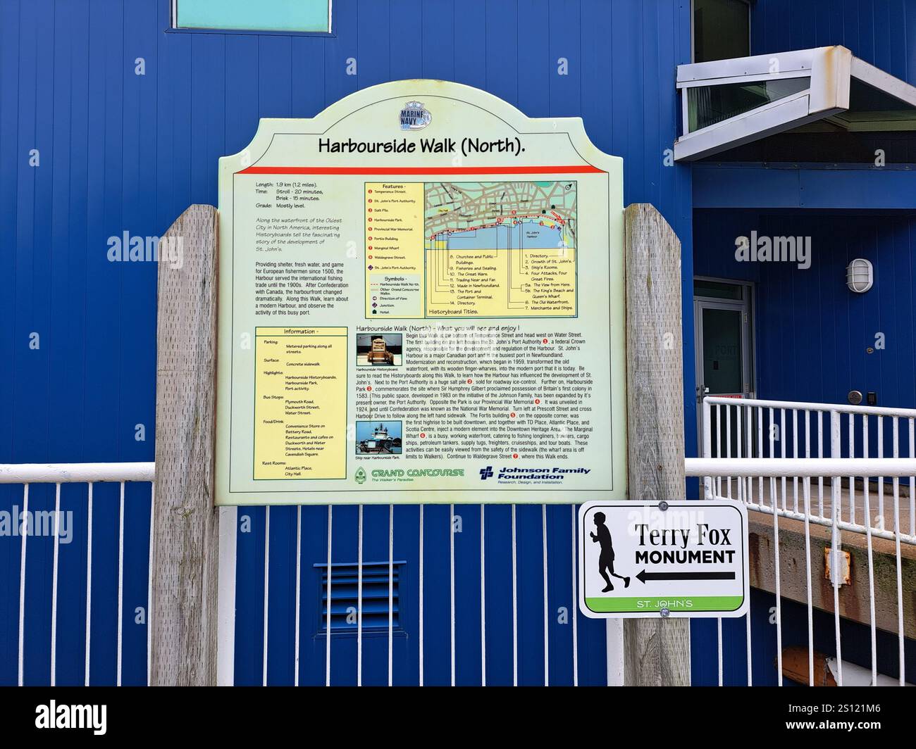 Harbourside Walk North sign in St. John's, Newfoundland & Labrador ...