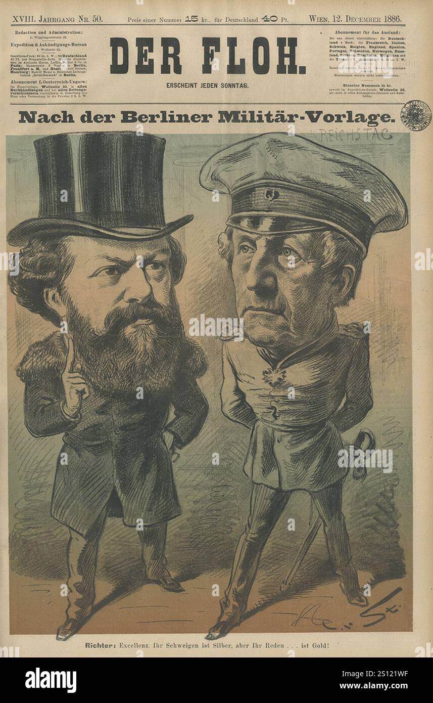 Eugen Richter und Generalfeldmarschall Helmuth von Moltke nach der ...