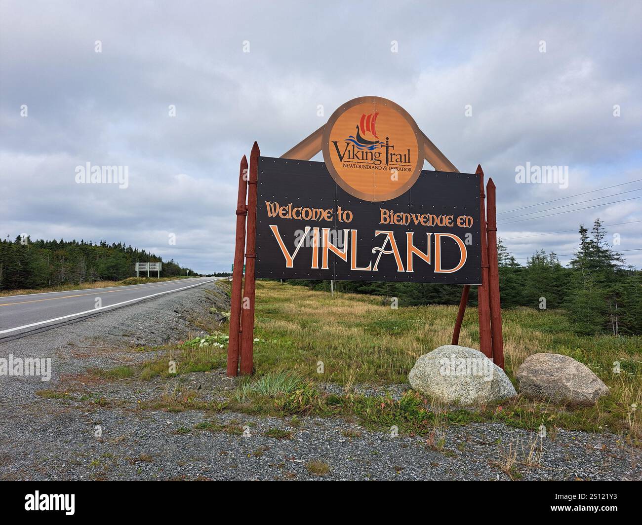 Welcome to Vinland sign in St. Anthony, Newfoundland & Labrador, Canada ...