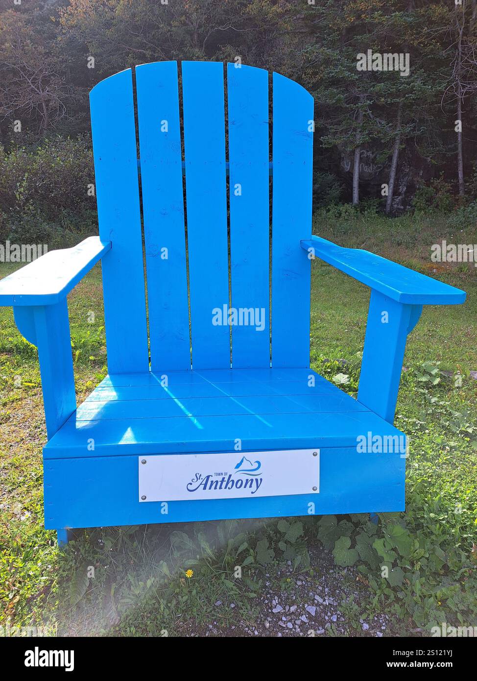 Blue oversize Adirondack chair in St. Anthony, Newfoundland & Labrador ...