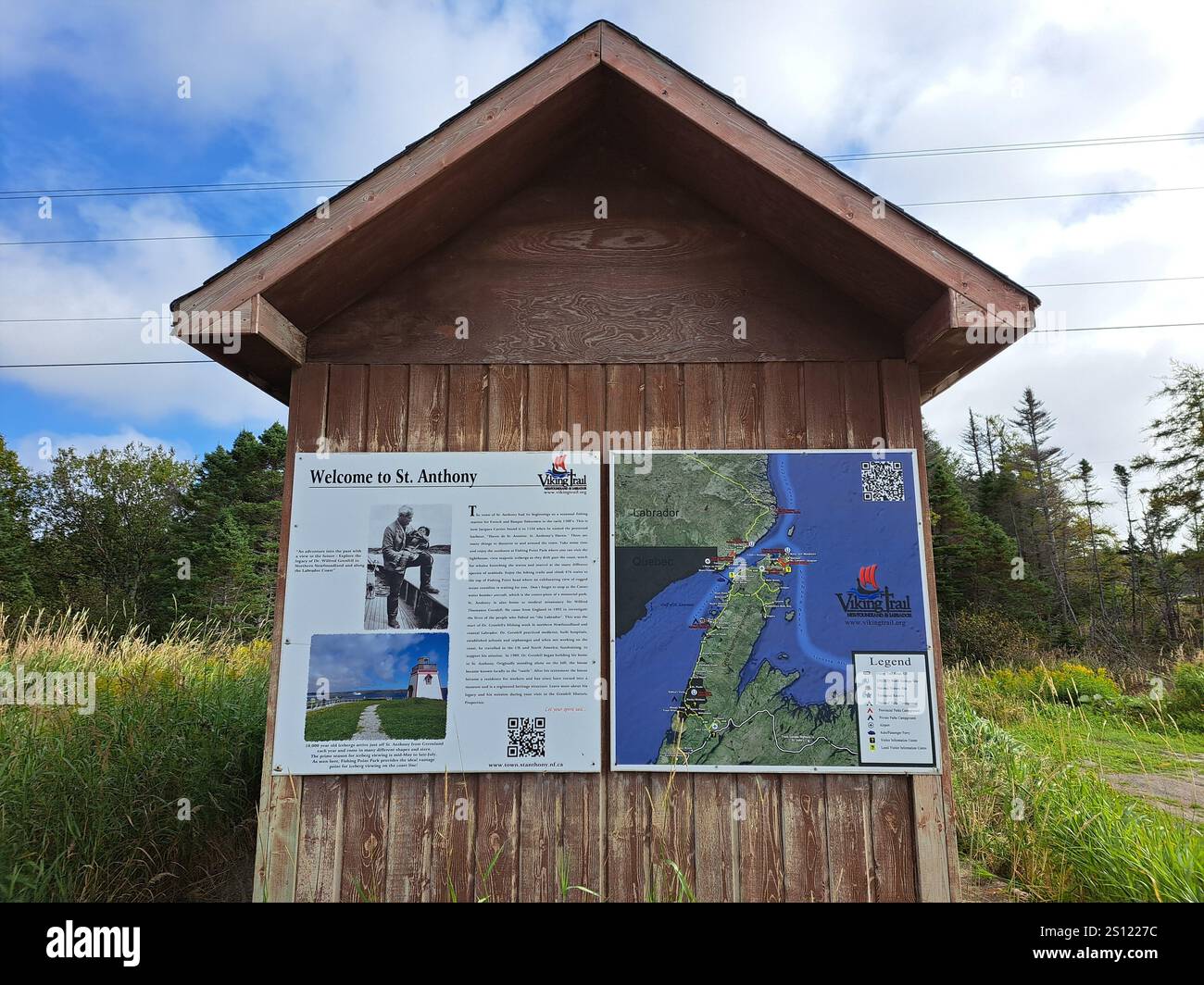 Welcome to St. Anthony signs in Newfoundland & Labrador, Canada Stock ...