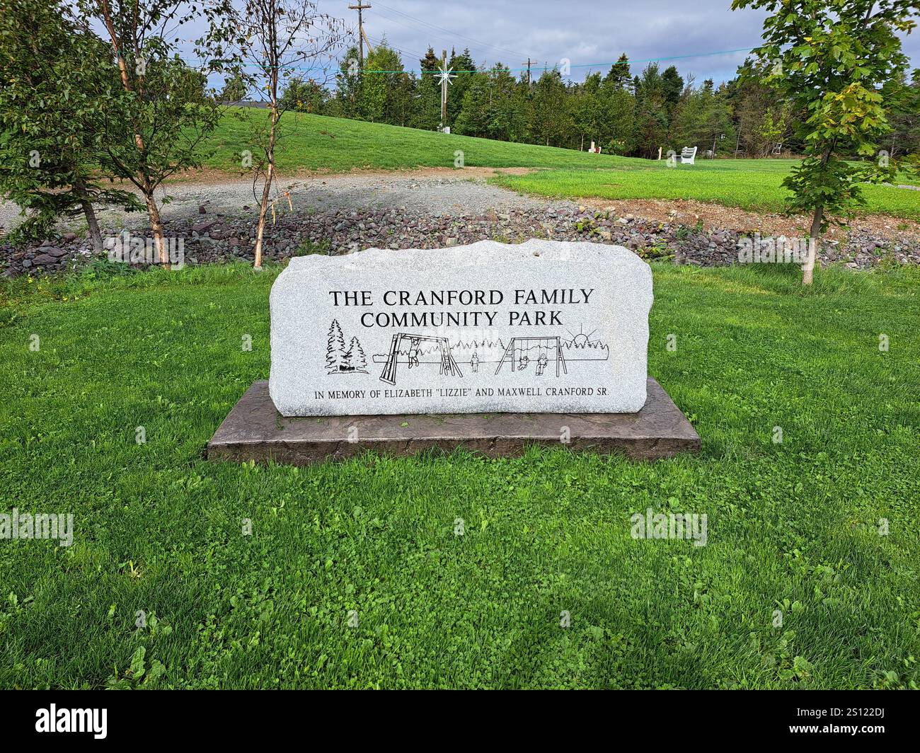 Cranford Family community park sign in New Harbour, Newfoundland ...