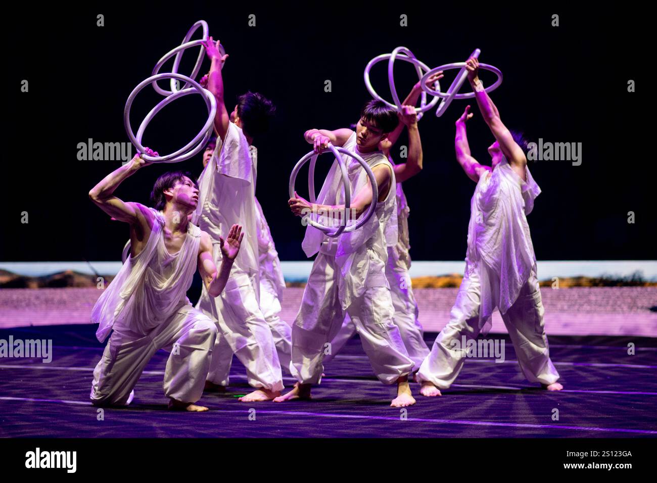 Oldenburg, Germany. 30th Dec, 2024. Gymnasts from the "Kurashiki ...
