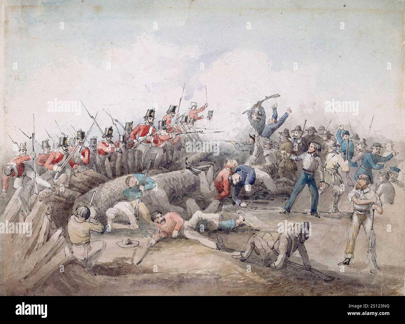 Eureka Stockade Riot by JB Henderson Stock Photo - Alamy