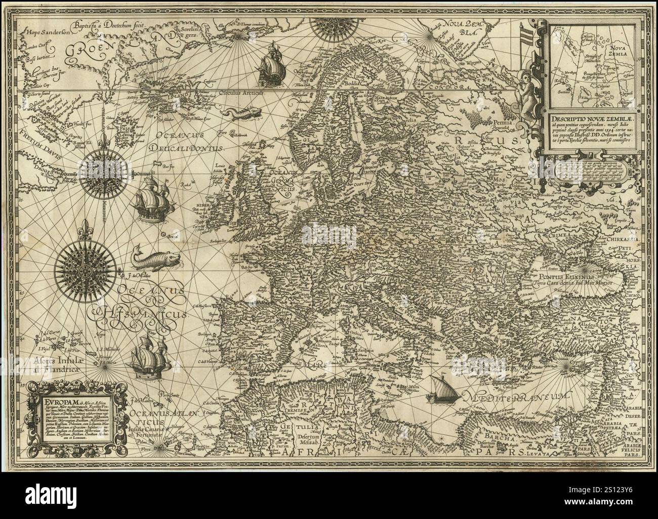 Europam ab Asia & Africa segregant Mare mediterraneum, Euxinus Pontus ...