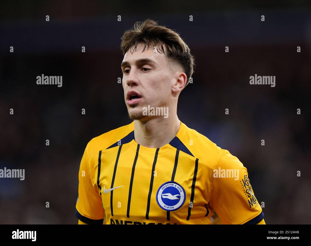 Brighton and Hove Albion's Brajan Gruda during the Premier League match ...