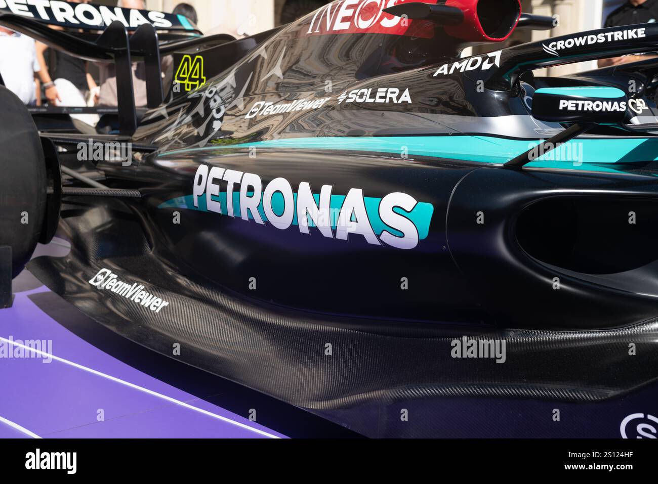 particular formula one car of the Mercedes team, AMG PETRONAS, F1, one ...