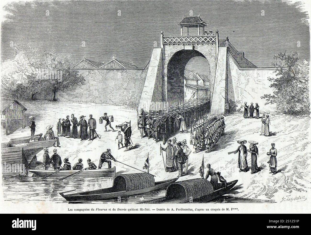 Evacuation of French troops from Hanoi Stock Photo - Alamy