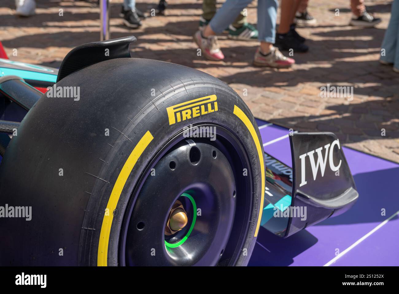 details about Pirelli slick tires on a Formula One car, the type of ...