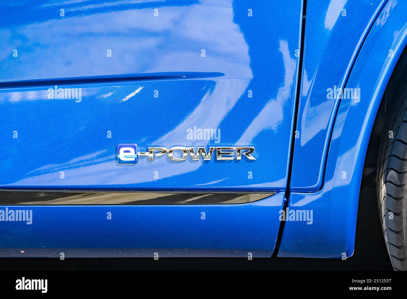 Nissan, e-power logo for electric car, represents design, innovation ...