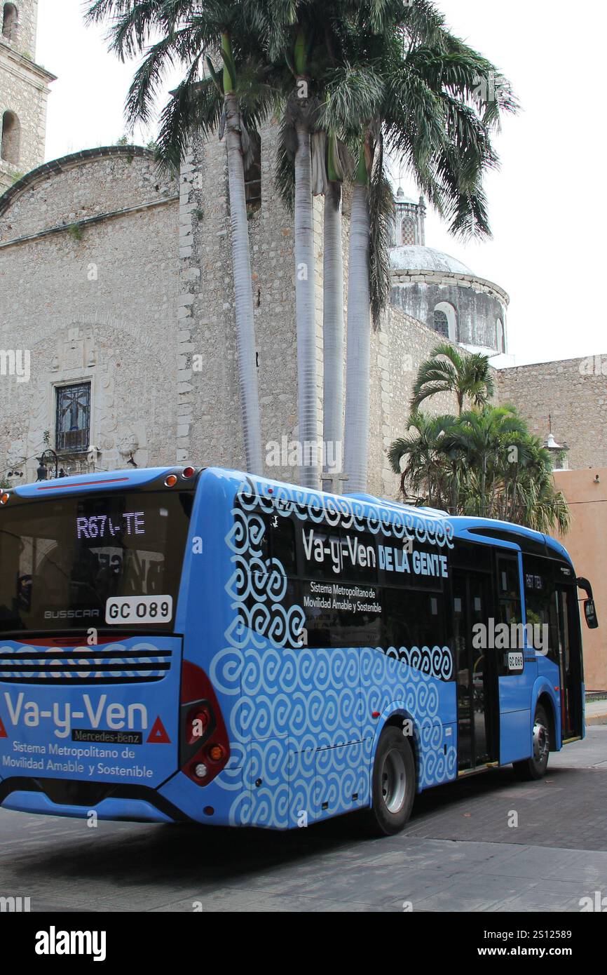 Merida, Yucatan, Mexico - Oct 27 2024: Buses of the Metropolitan ...