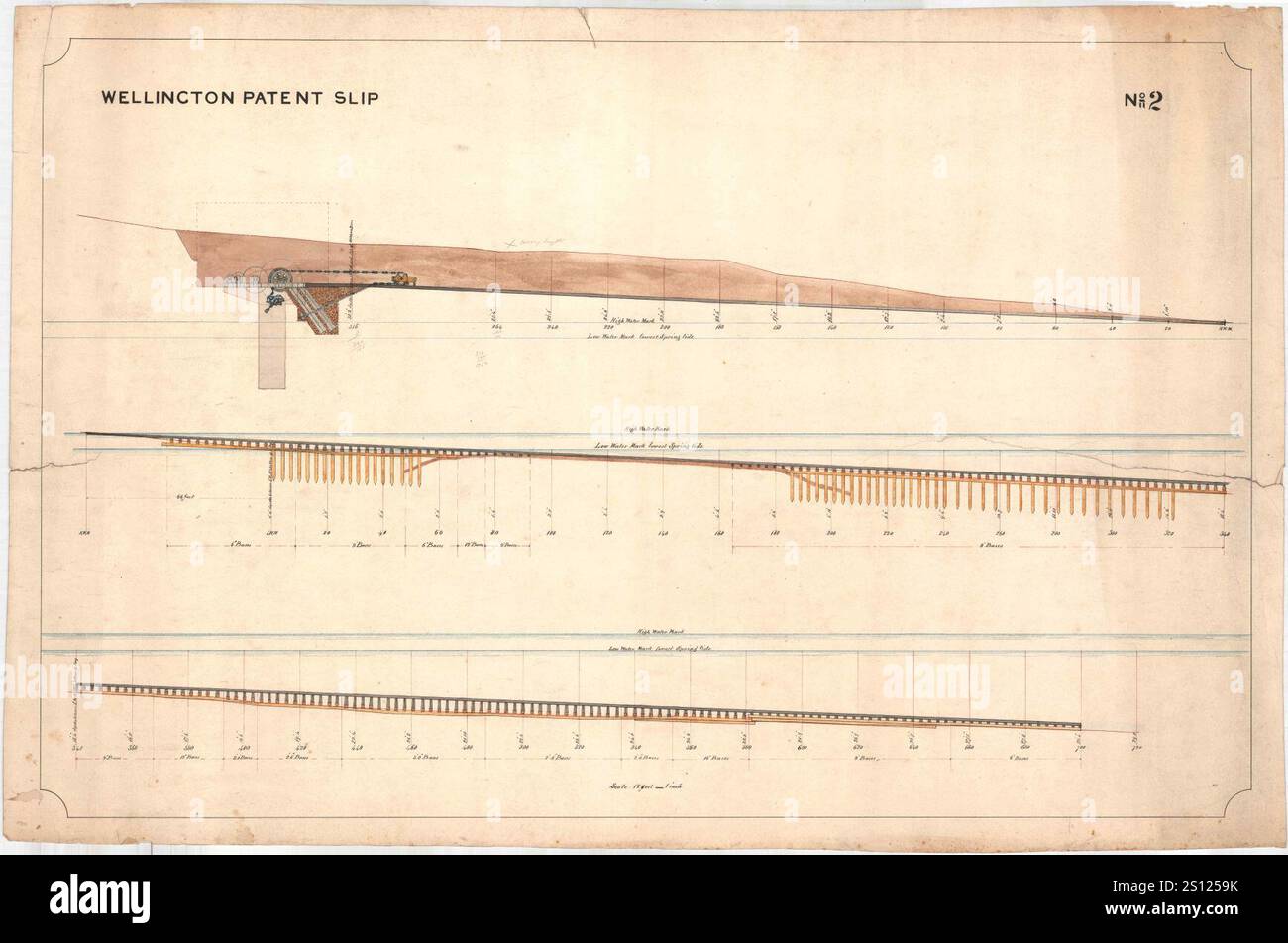 Evans Bay Patent Slip cross-section Stock Photo - Alamy